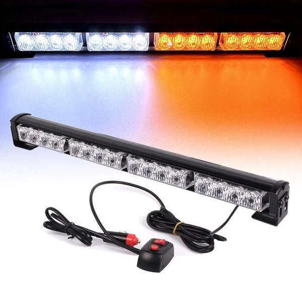 Emergency Lights Rear Bar 16 Led Strobe Warning Lights Beacon Poli ...